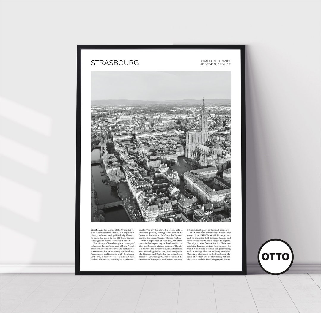 Strasbourg Wall Art | Grand Est Home Decor | Strasbourg Cityscape ...
