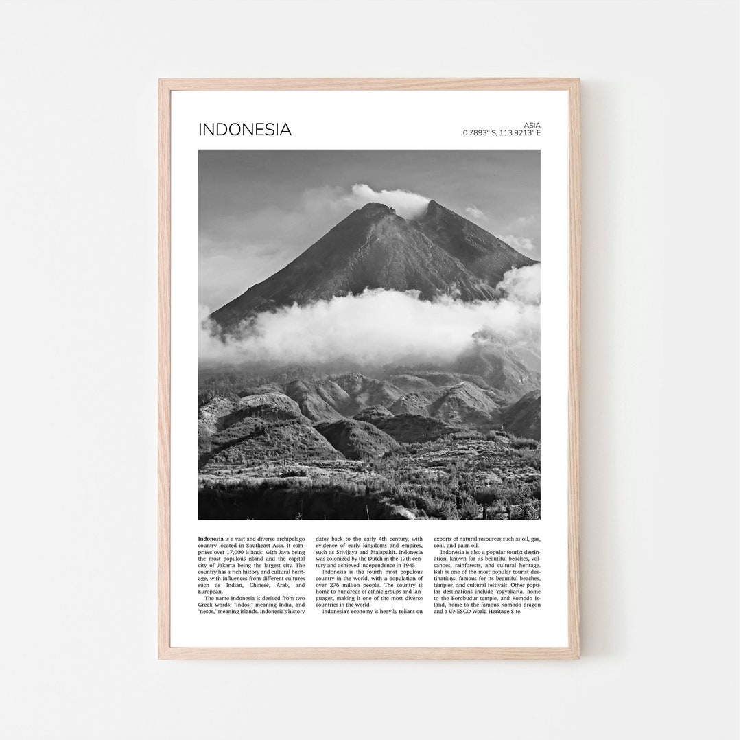 Indonesia Wall Art Indonesia Artful Travel Poster Print Photo Mount ...
