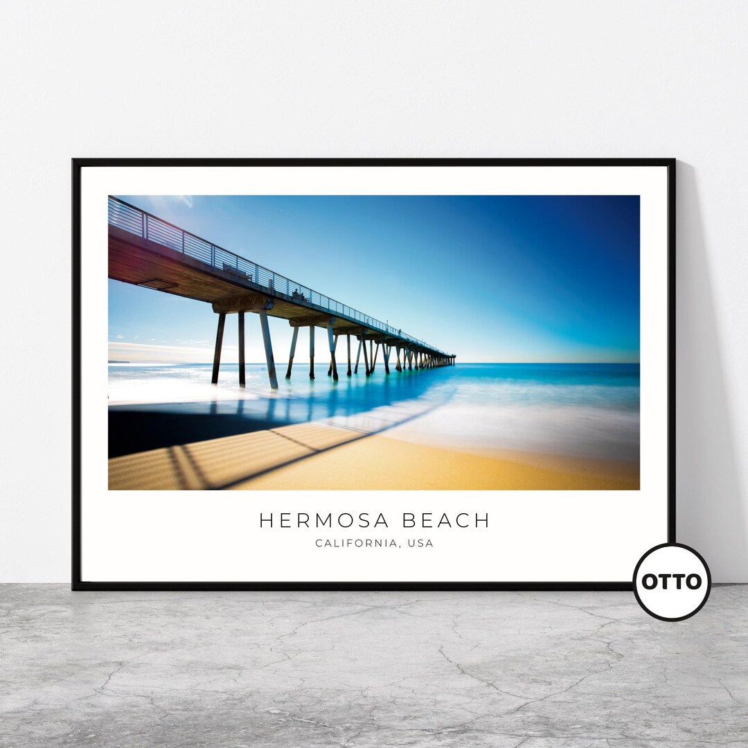Hermosa Beach Wall Art | Hermosa Beach Pier Home Decor Print | Art ...