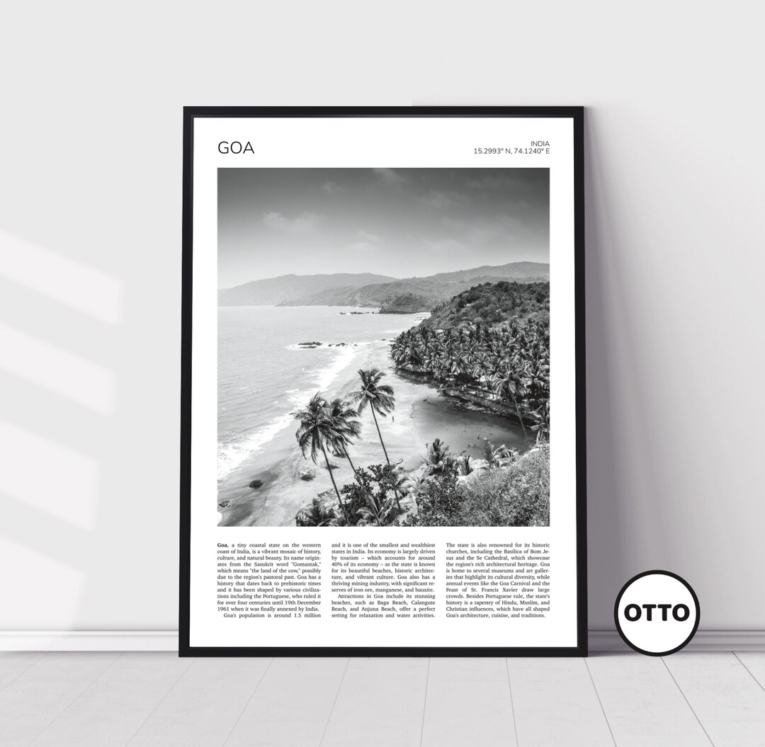 Goa Wall Art | Goa Home Decor Print | Cola Beach Art Travel Poster ...