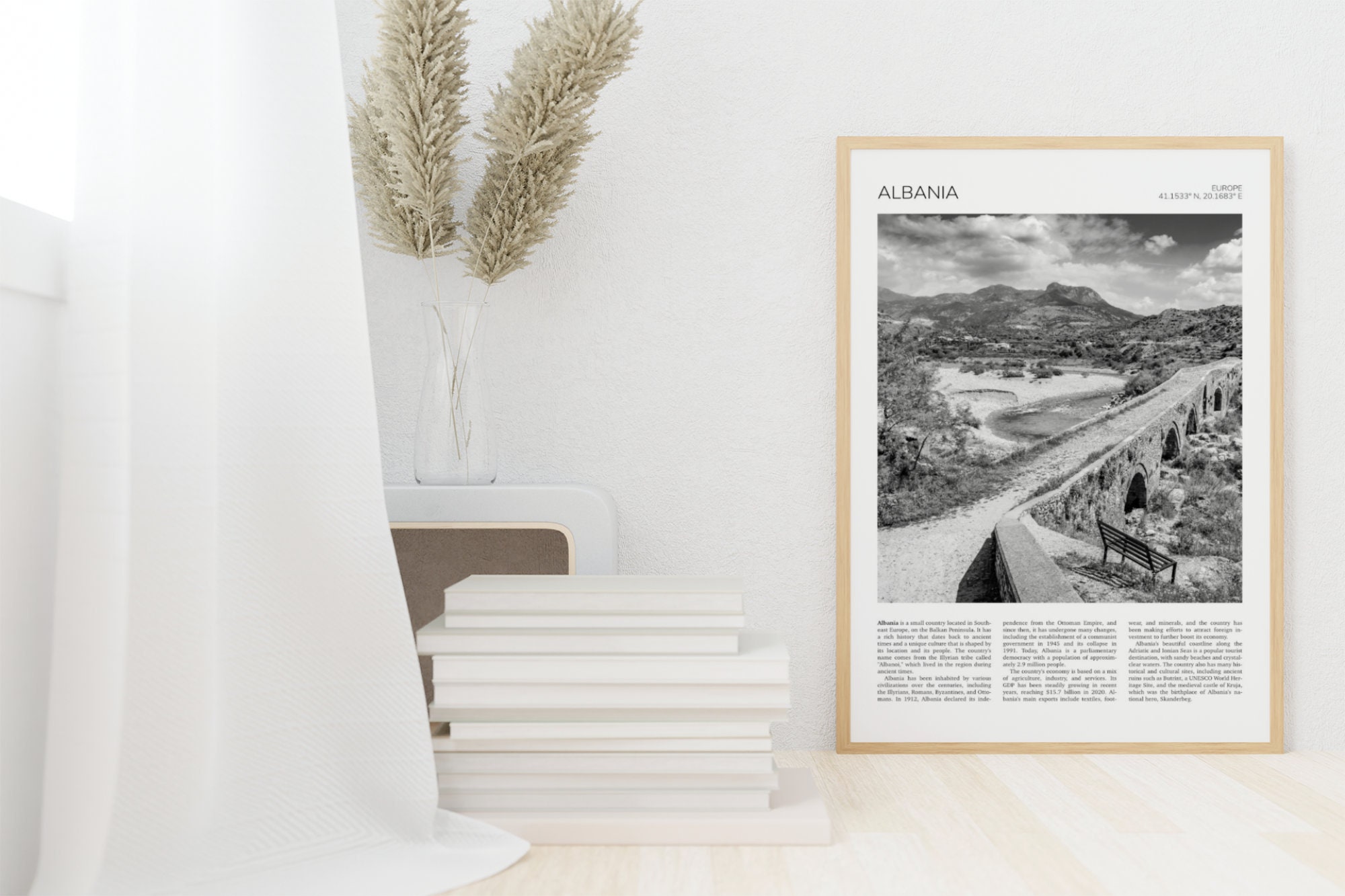 Albania Wall Art Old Mes Bridge, Shkoder, Albania Artful Travel Poster ...