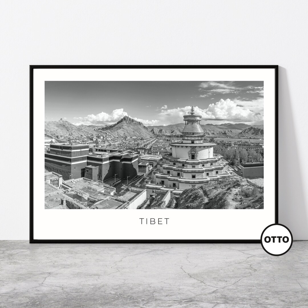 Tibet Wall Art | Tibet Home Decor Print | Gyantse With Kumbum Stupa Art ...