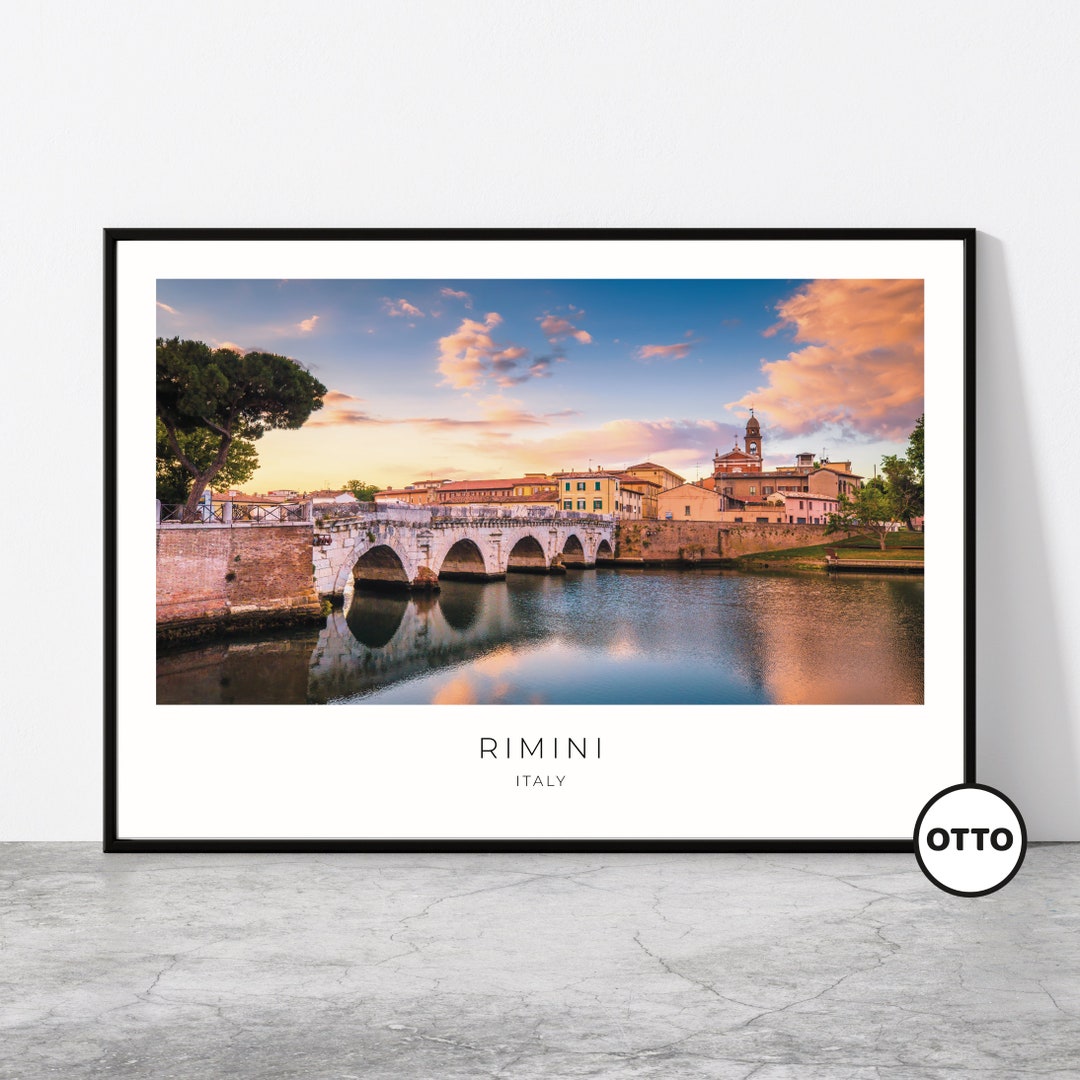 Rimini Wall Art | Rimini Home Decor Print | Tiberius Bridge Art Poster ...