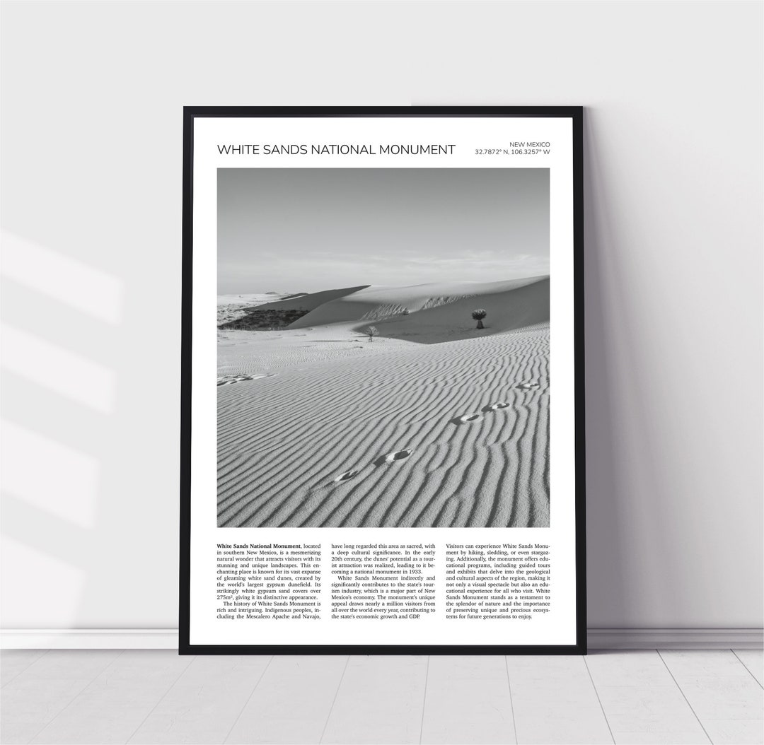 White Sands National Monument Wall Art | New Mexico Home Decor | Sand ...