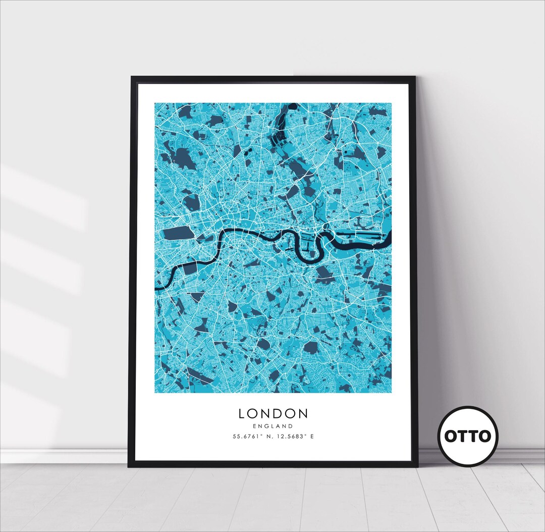 London Street Map Poster | Minimalist City Map Wall Art | Anglophile ...