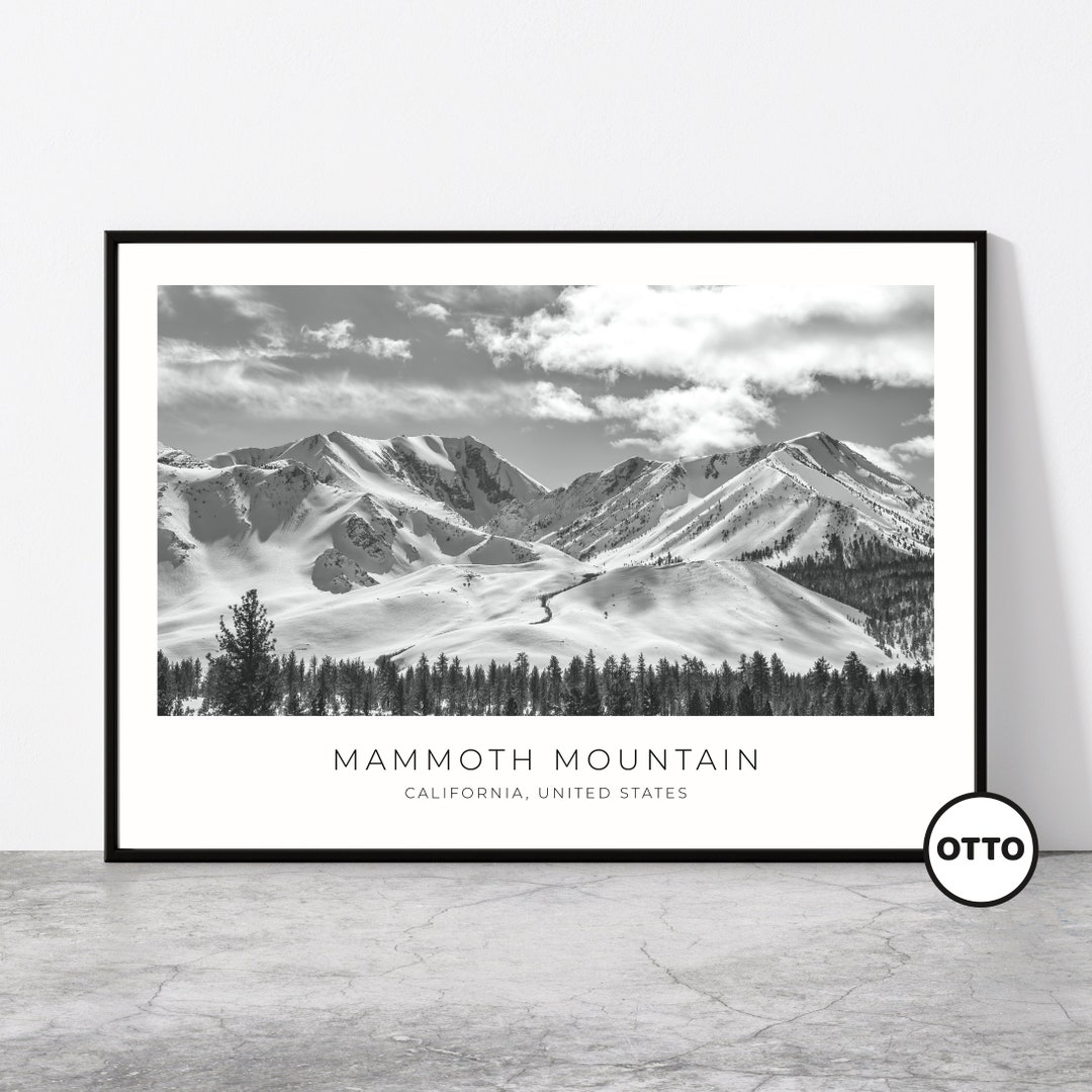 Mammoth Mountain Wall Art Mammoth Mountain Home Decor Print Art Poster ...