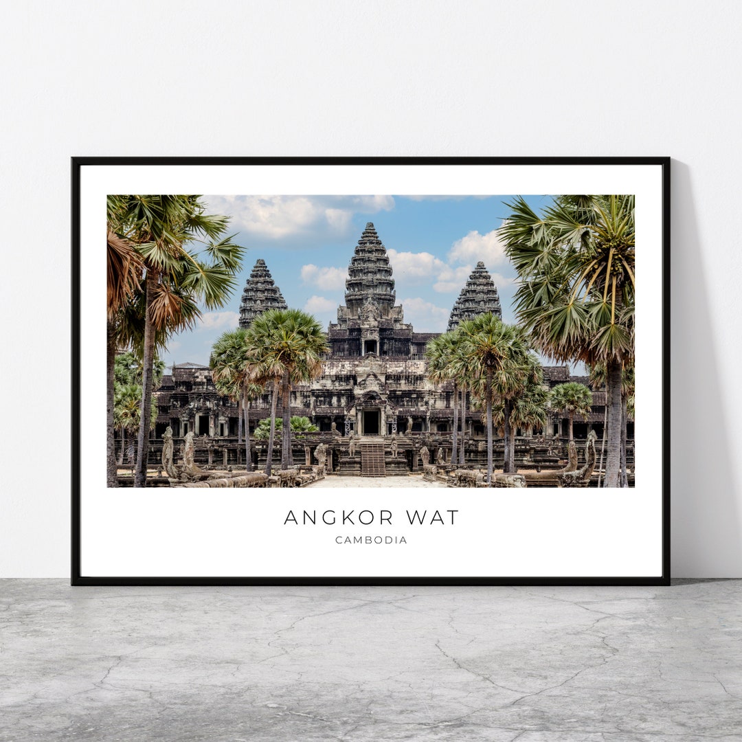 Angkor Wat Wall Art | Angkor Wat Temple Artful Travel Poster Print ...