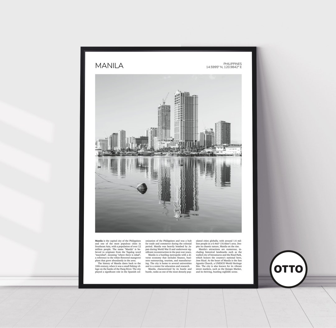 Manila Wall Art | Manila Bay, Manila Artful Travel Poster Print Photo ...