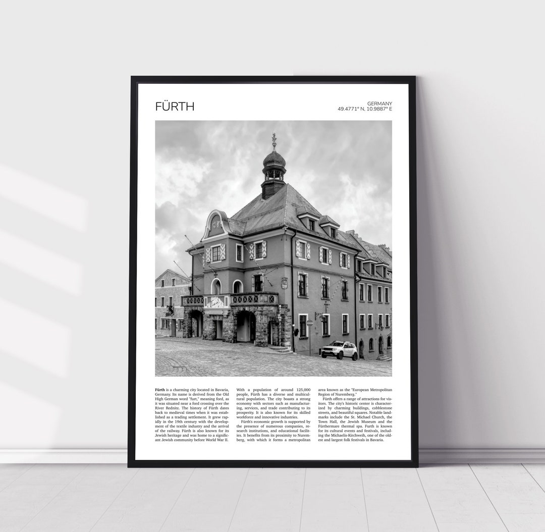 Furth Wall Art | Old Town, Furth Artful Travel Poster Print Photo ...