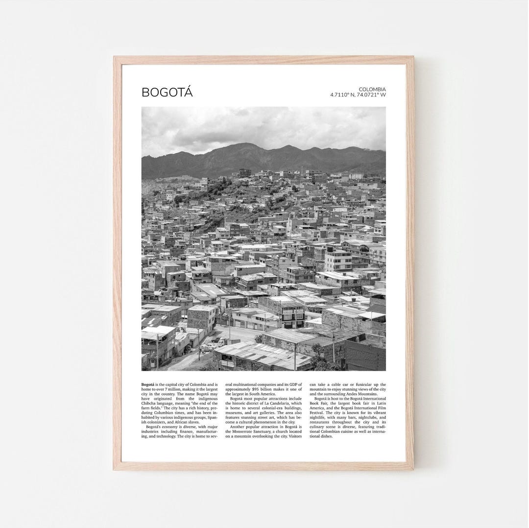 Bogota Wall Art | Ciudad Bolivar, Bogotá Artful Travel Poster Print ...