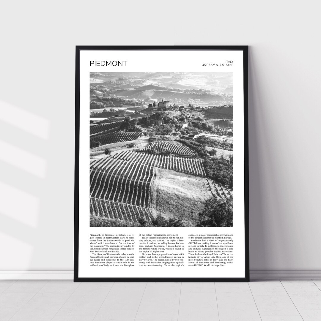 Piedmont Wall Art Piedmont Artful Travel Poster Barbaresco Village and ...