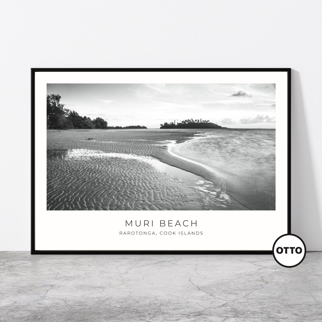 Muri Beach Wall Art | Muri Beach Home Decor Print | Motu Taakoka Island ...