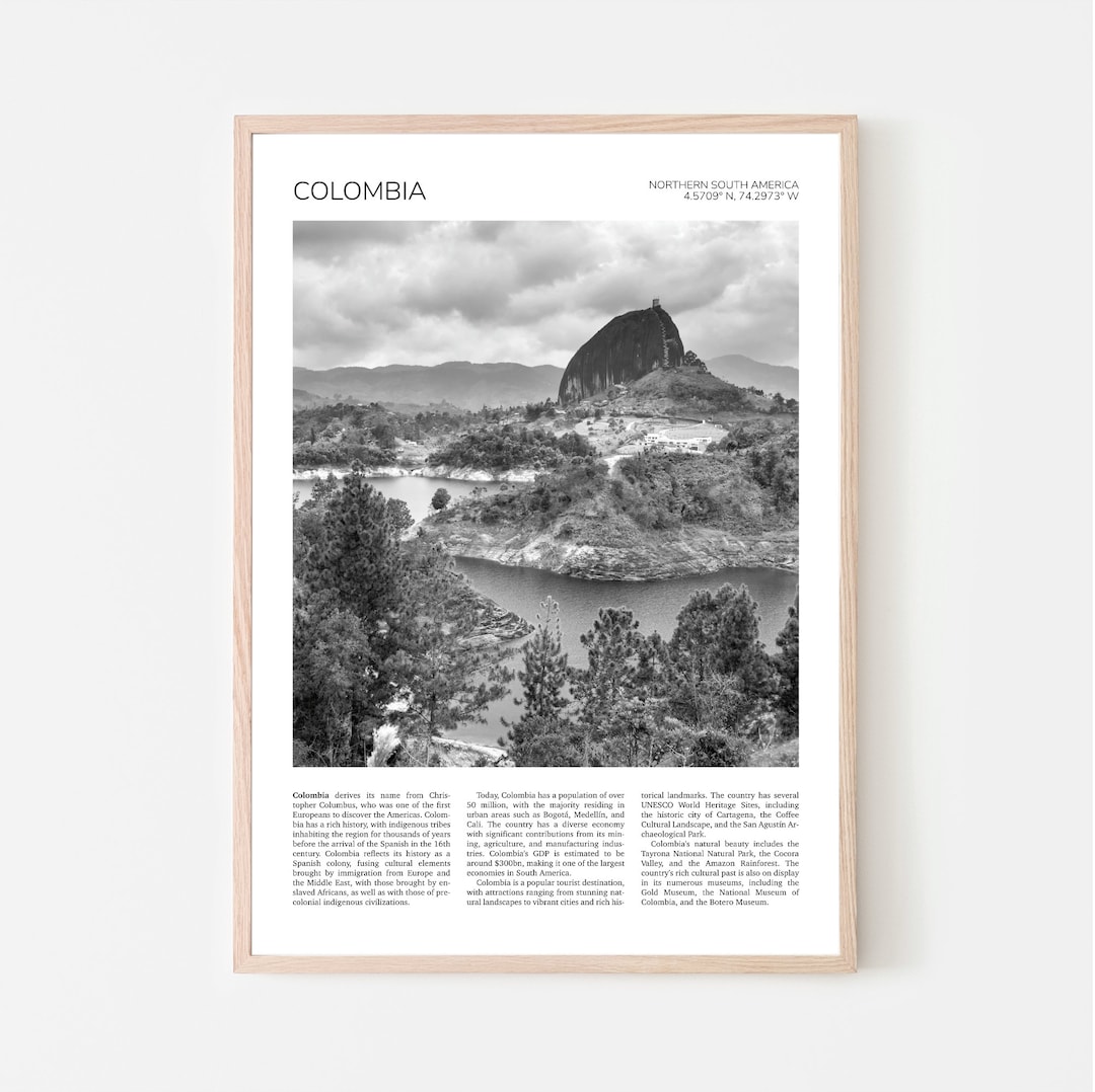 Colombia Wall Art the Rock, Guatape, Antioquia Colombia Landscape ...