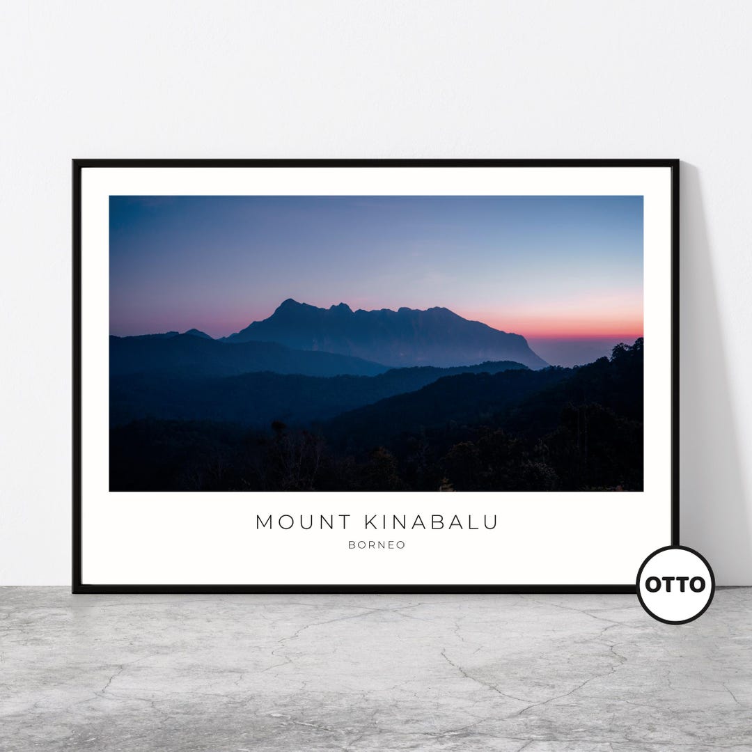 Mount Kinabalu Wall Art | Mount Kinabalu Landscape Home Decor Print ...
