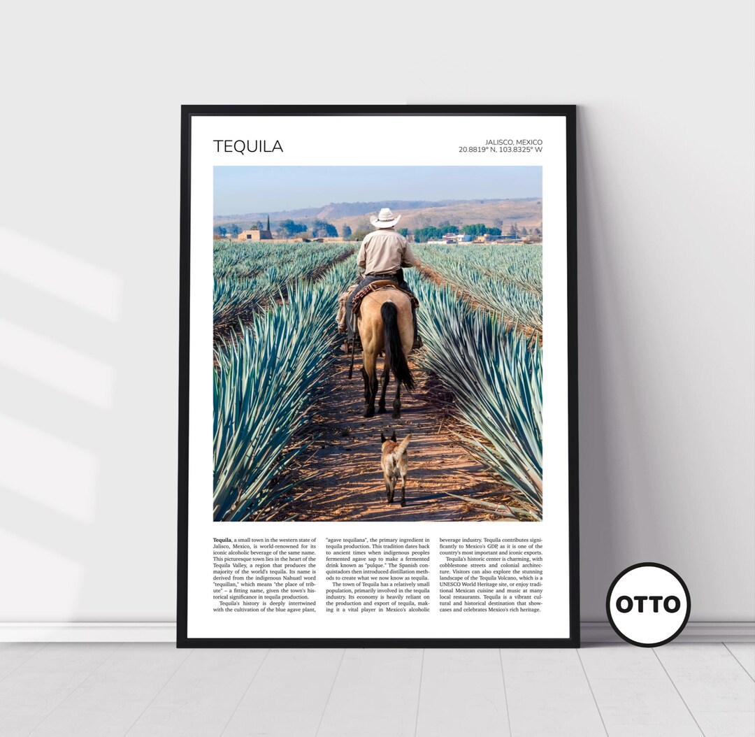 Tequila Wall Art | Tequila, Jalisco Home Decor | Agave Field | Mexican ...