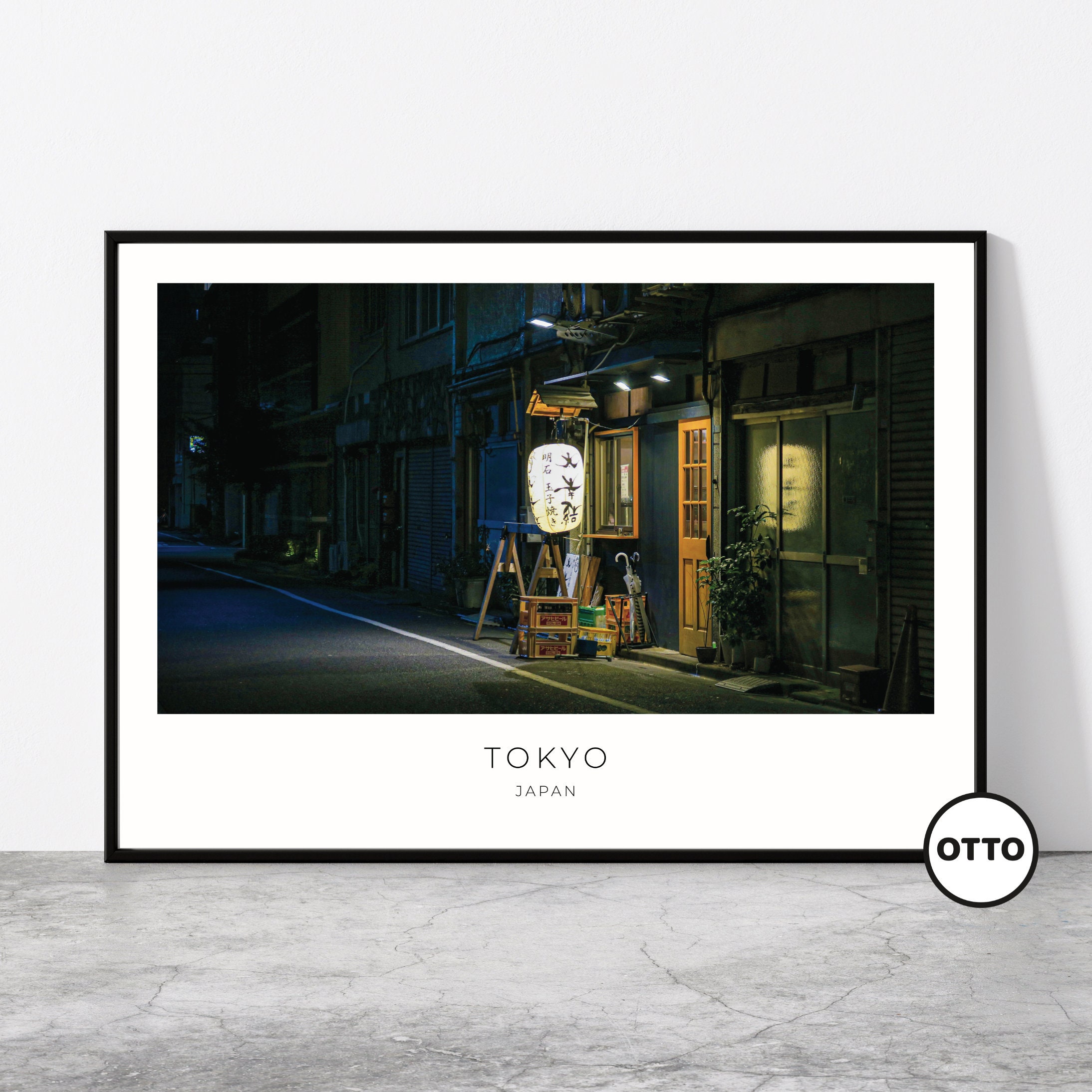 Tokyo Wall Art Tokyo Home Decor Backstreet, Night View Japanese Artful ...