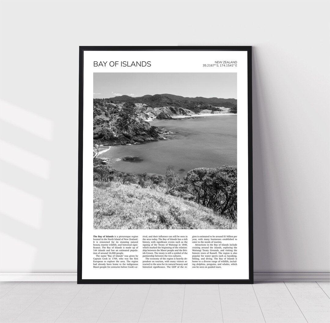 Bay of Islands Wall Art | Bay of Islands Artful Travel Poster Print ...
