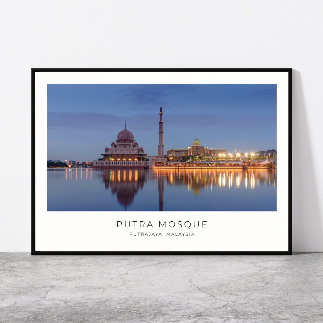 Putra Mosque Wall Art | Putrajaya Home Decor | Putra Mosque | Malaysian ...
