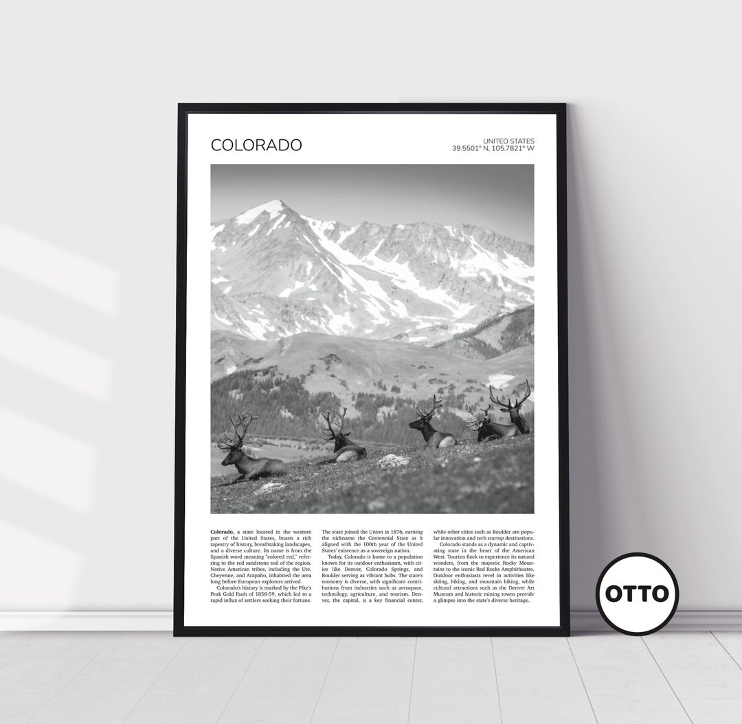 Colorado Wall Art Colorado Home Decor Print North American Elk Art ...