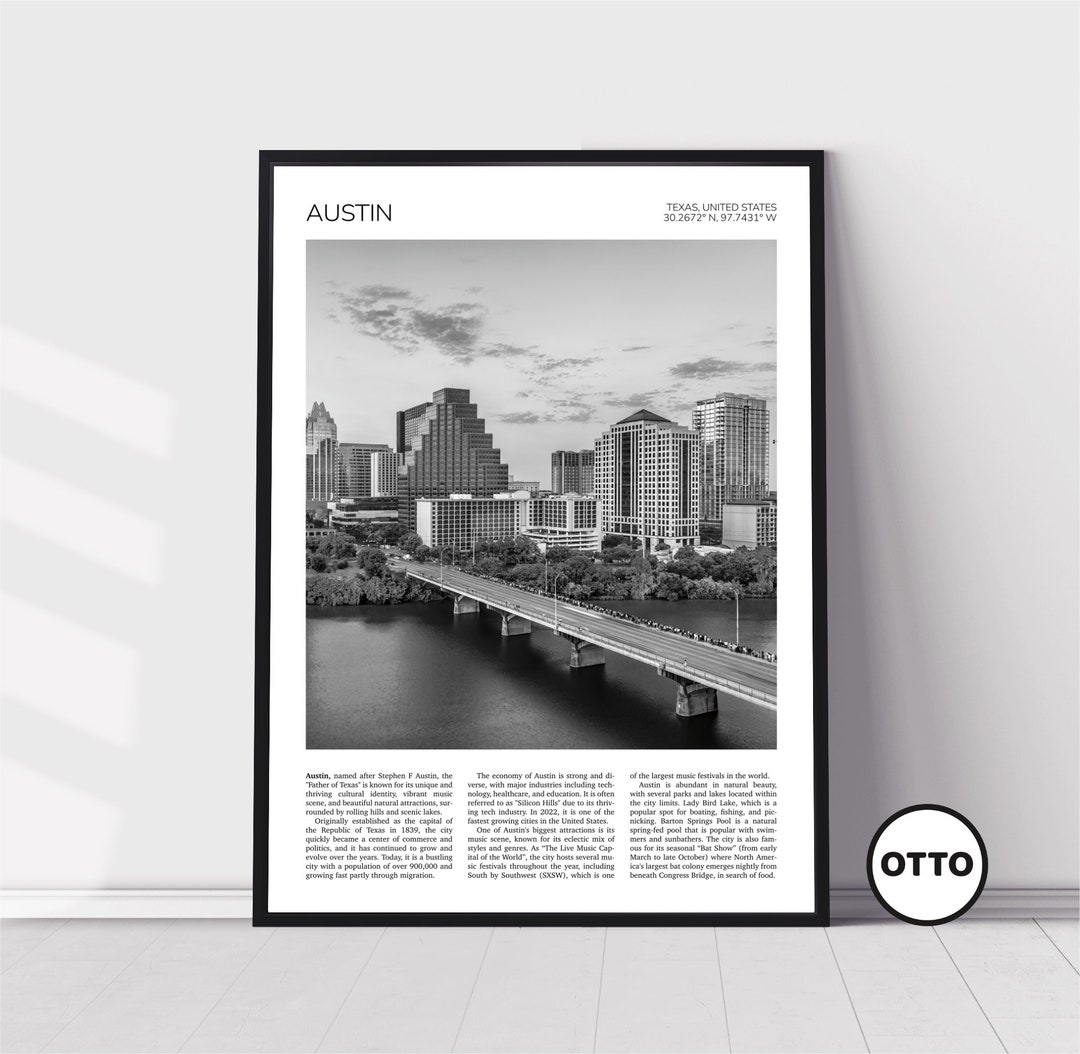 Austin Wall Art Texas Home Decor Austin Congress Bridge American Artful ...