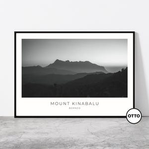 Mount Kinabalu Wall Art | Mount Kinabalu Landscape Home Decor Print ...