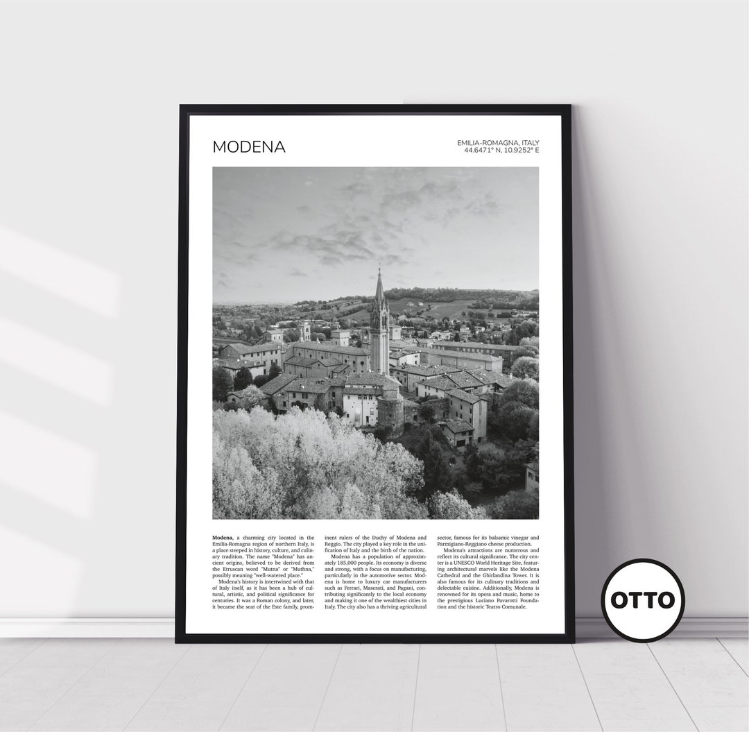Modena Wall Art | Modena Home Decor | Castelvetro Di Modena | Italian Artful Travel Gift | Italy ...