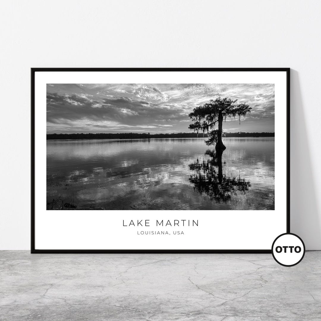 Lake Martin Wall Art | Lake Martin Home Decor Print | Cypress Tree Art ...