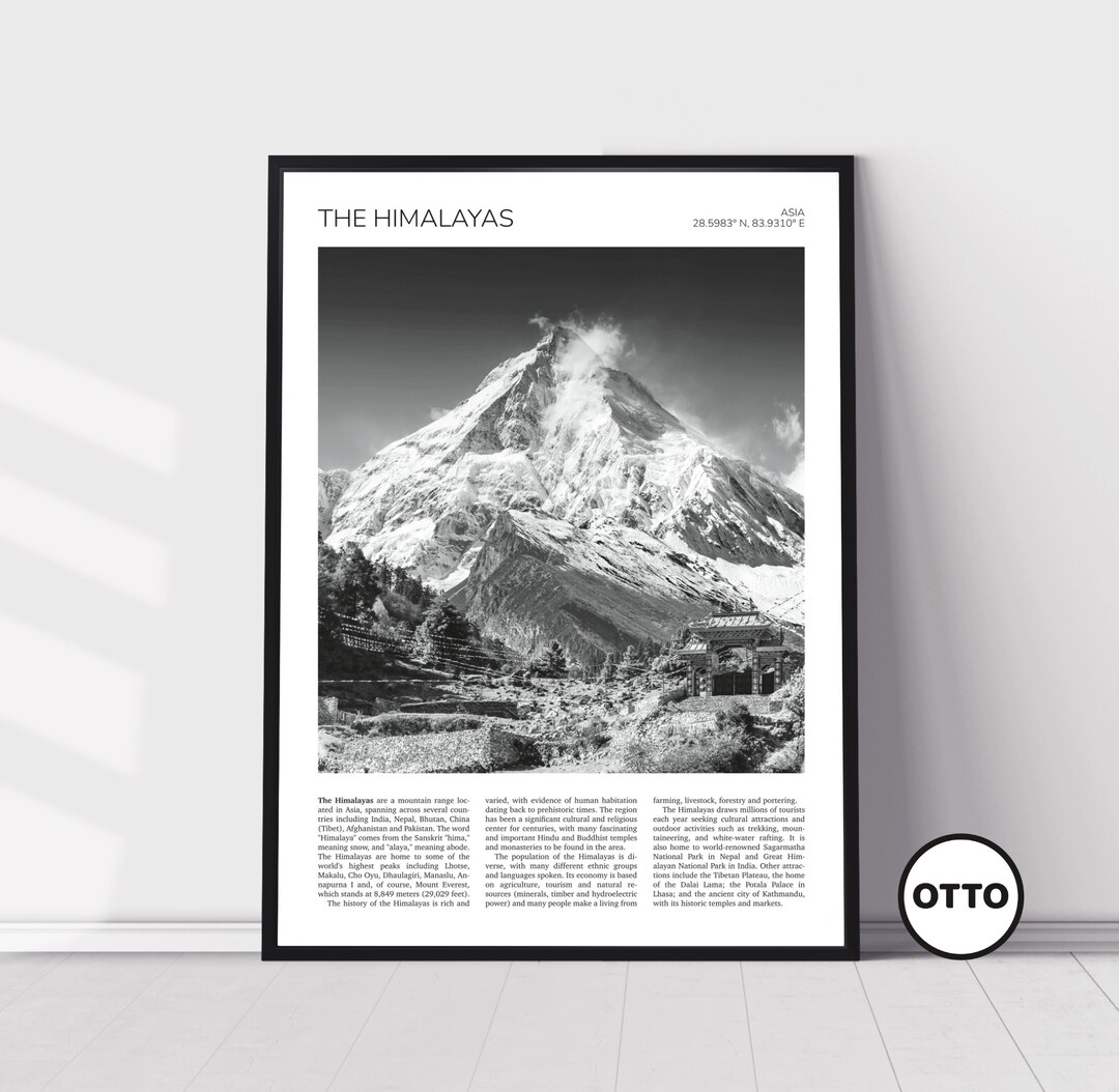 The Himalayas Wall Art | Himalayas Home Decor | Mount Manaslu ...