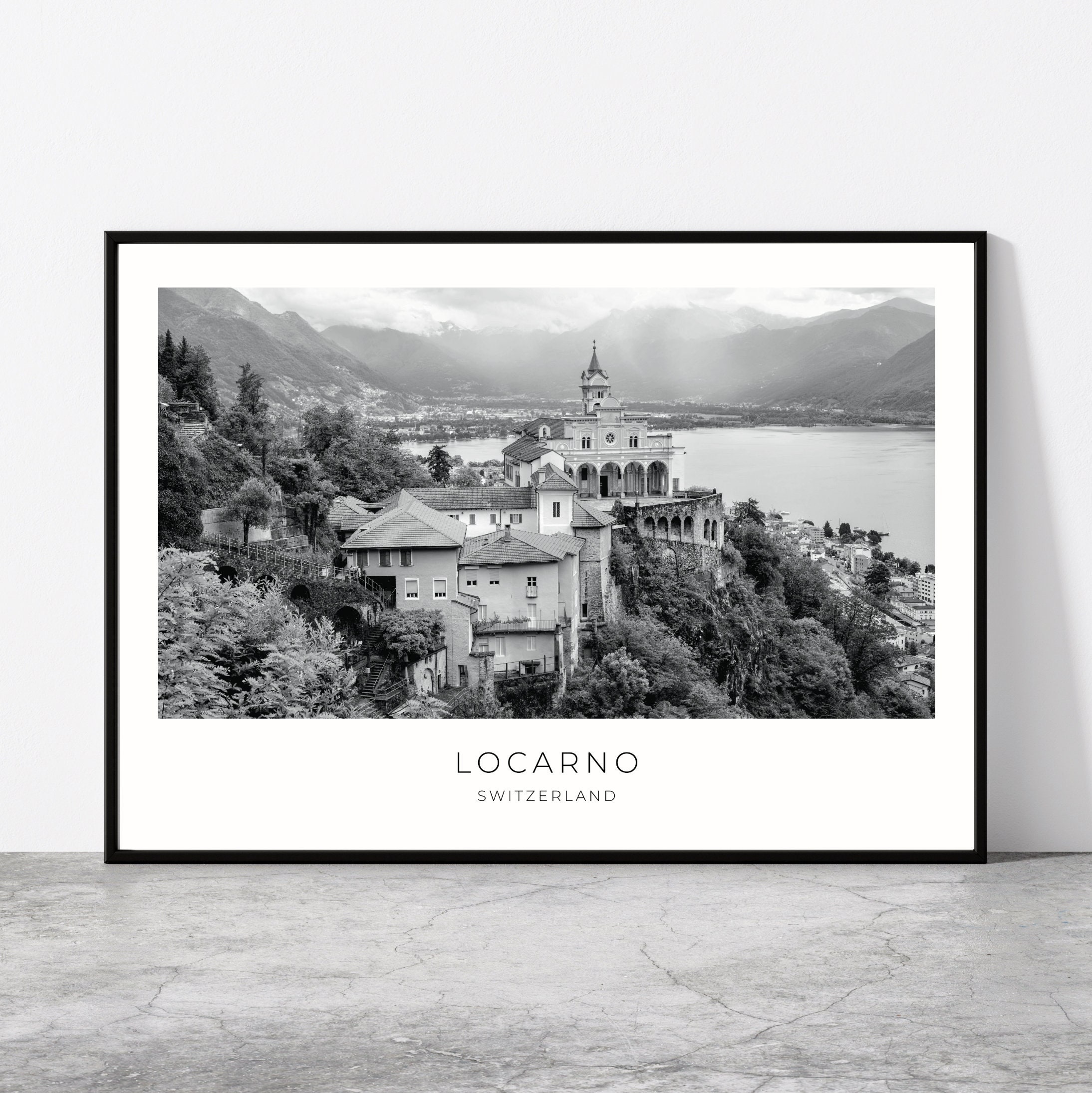 Locarno Wall Art | Locarno Home Decor | Madonna Del Sasso Church, Lago ...