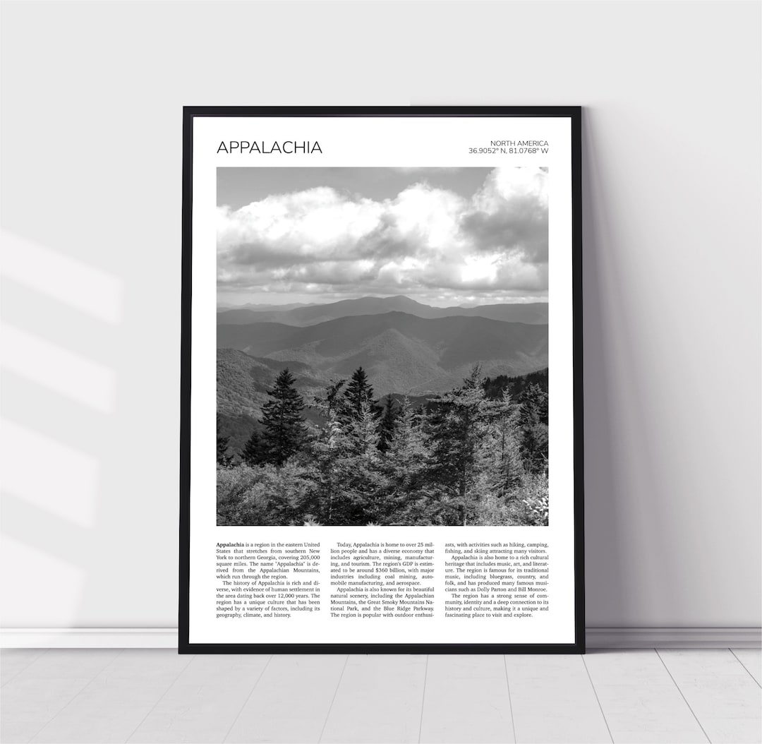 Appalachia Wall Art | Appalachia Artful Travel Poster Print Photo ...