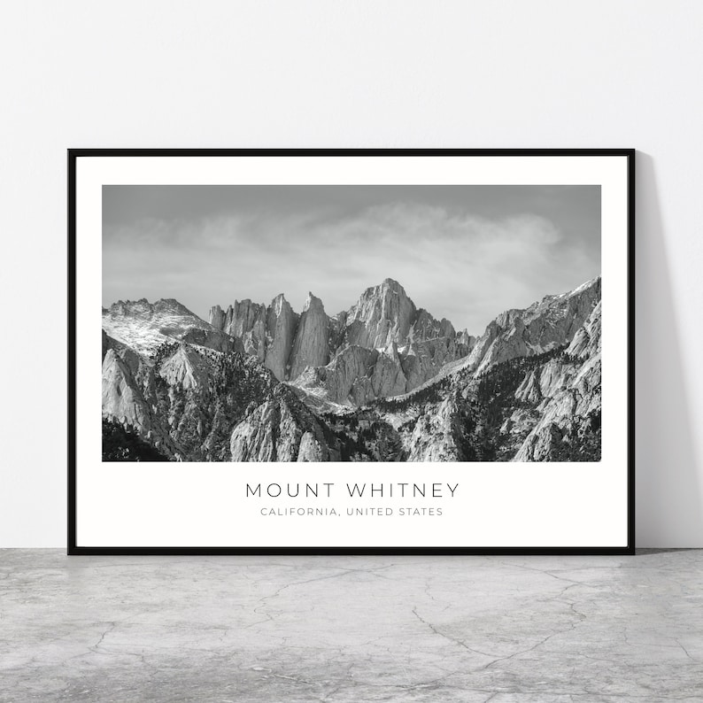 Mount Whitney Wall Art | Mt Whitney, California Home Decor | Mountain ...