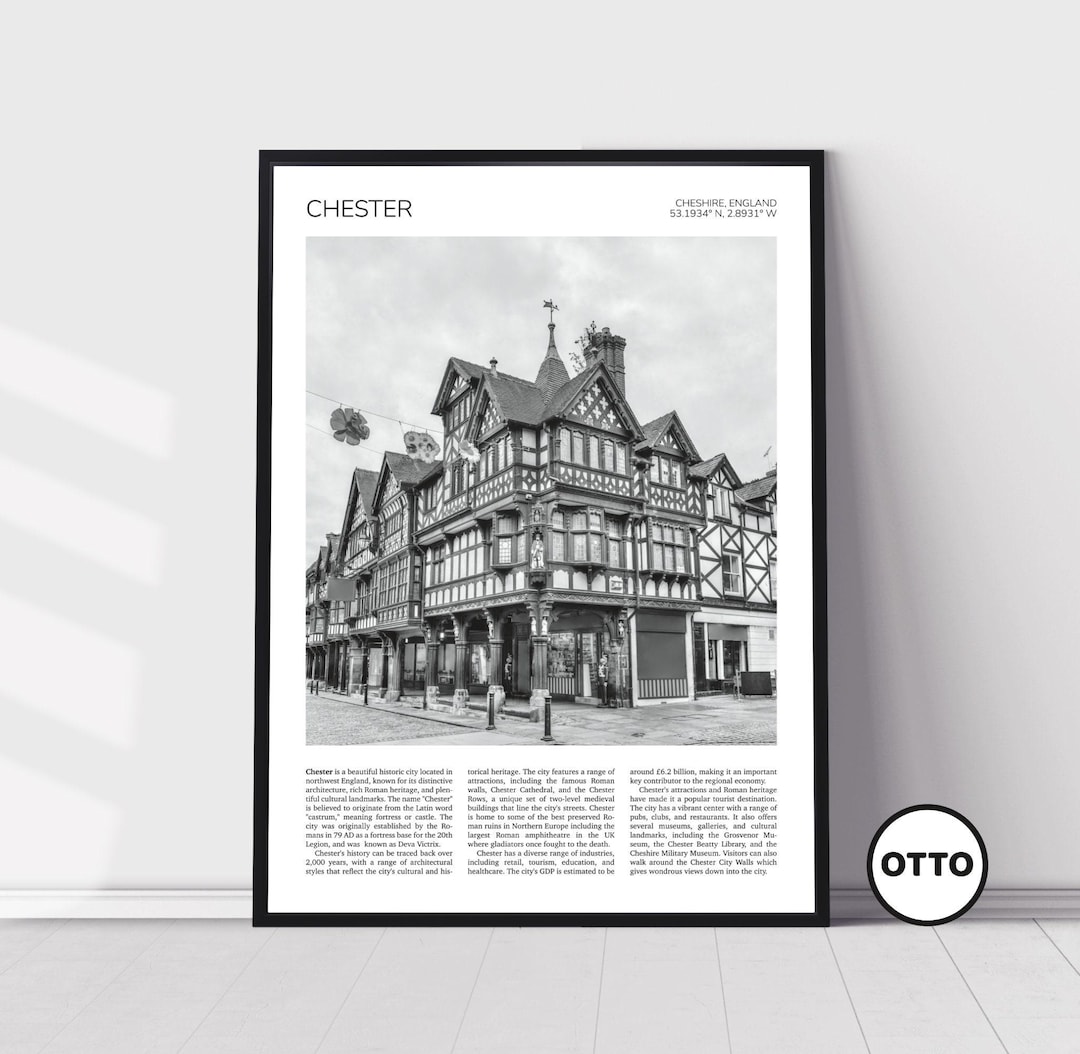 Chester Wall Art | Chester Home Decor Print | Town Centre Art Travel ...