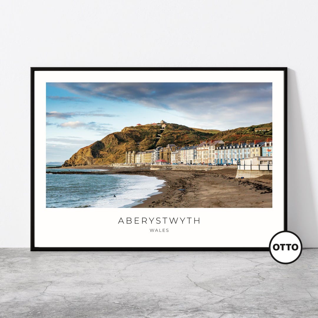 Aberystwyth Wall Art: Coastal Travel Poster (digital or Printed) - Etsy UK