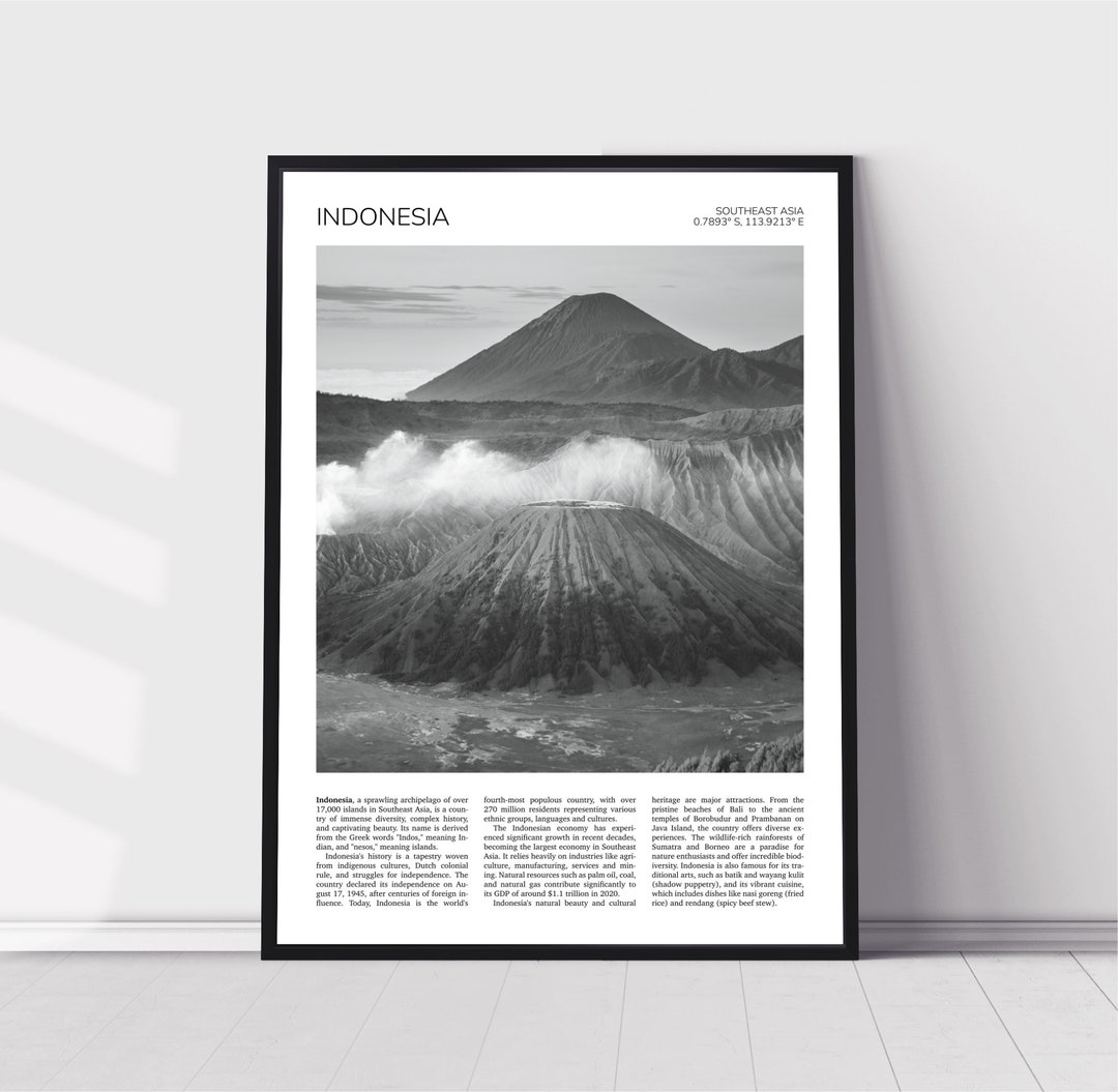 Indonesia Wall Art | Indonesia Home Decor | Mount Bromo Volcano ...