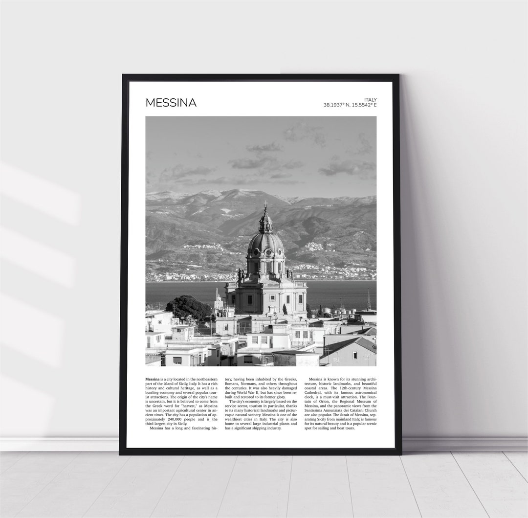 Messina Wall Art | Messina Artful Travel Poster Print Photo | Temple ...