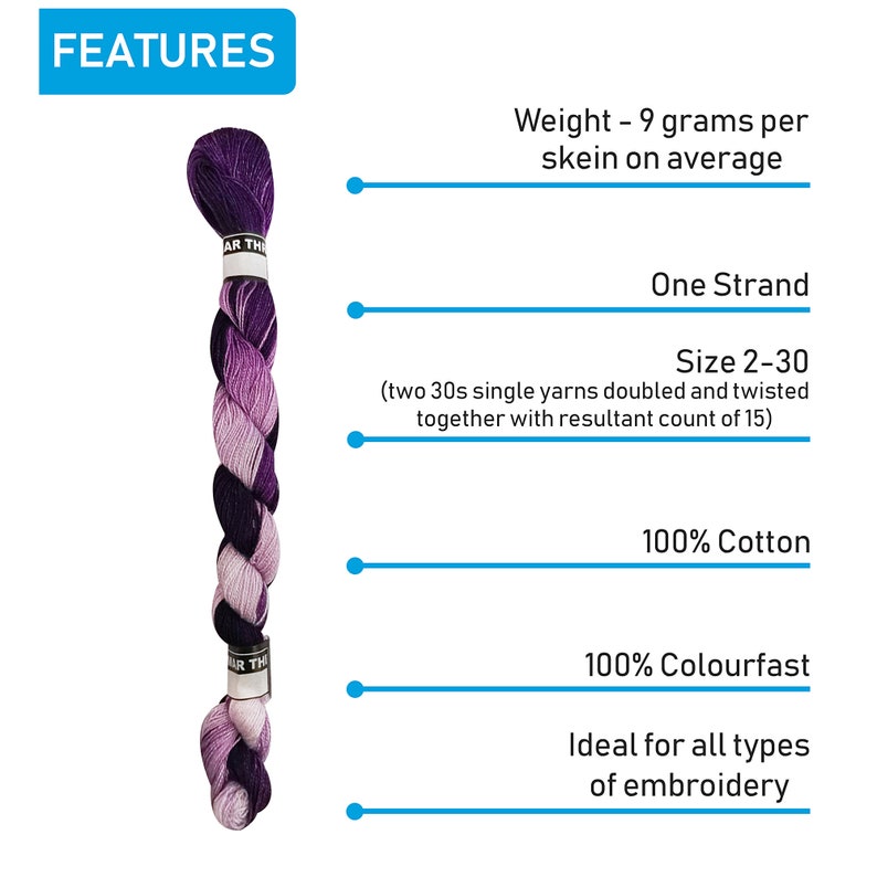 Embroidery Cotton Thread Colorful Embroidery Floss Colour - Etsy UK