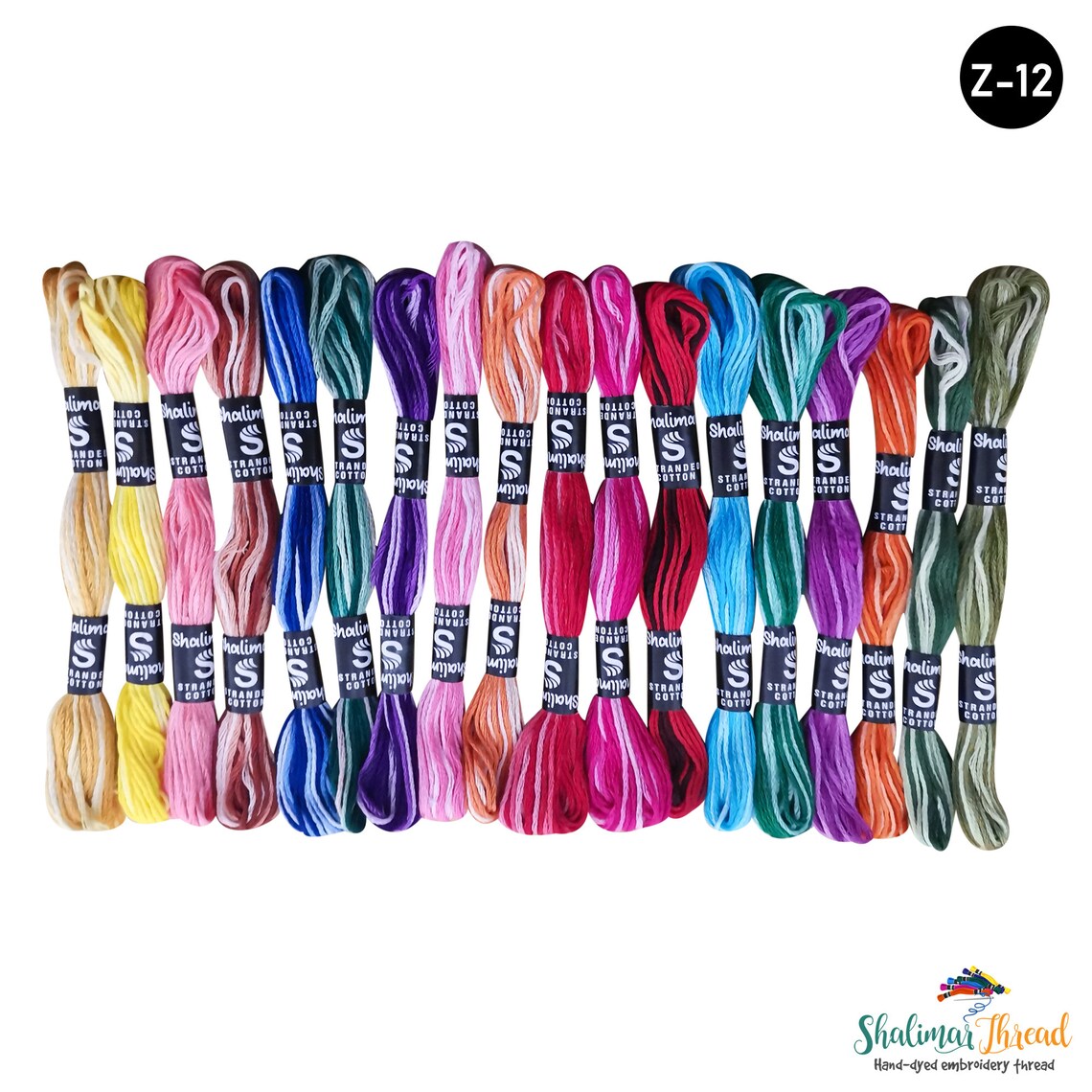 Hand Dyed Pearl Cotton Embroidery Thread, Colorful Cross Stitch Thread ...