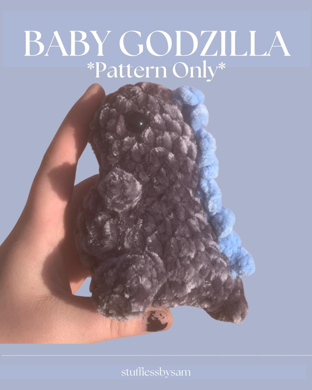 Godzilla Crochet Plushie Pattern: Amigurumi Dinosaur (PDF Pattern) - Etsy