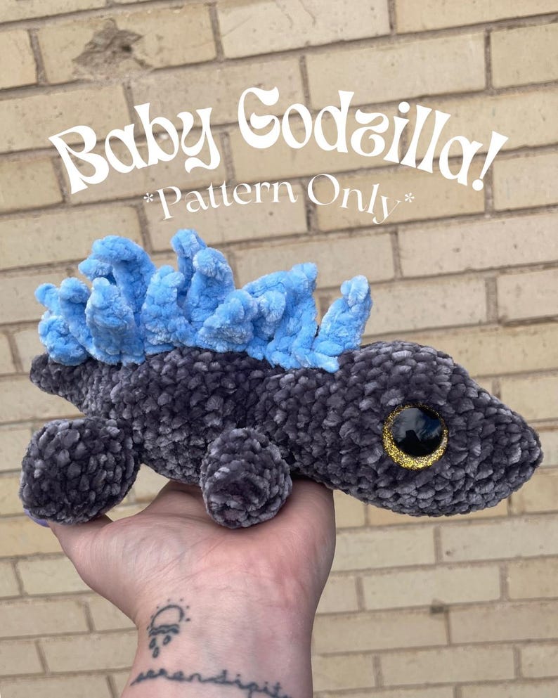 Pattern Inspired By* Godzilla Crochet Plushie Crochet Pattern Pdf ...