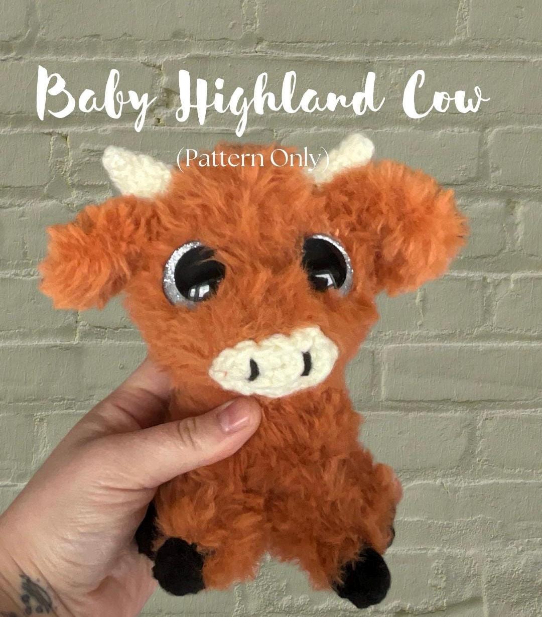 Baby Highland Cow Crochet Pattern Cow Crochet Cow Plushie Highland Cow ...