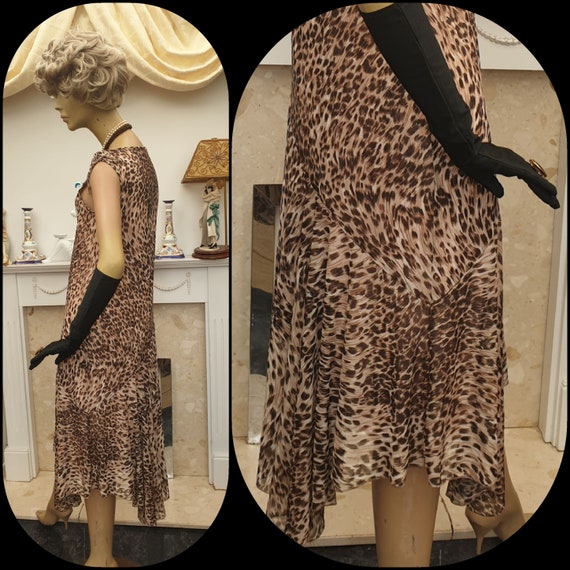 1920's Gatsby Flapper Dress Animal Print Flapper Dres… - Gem