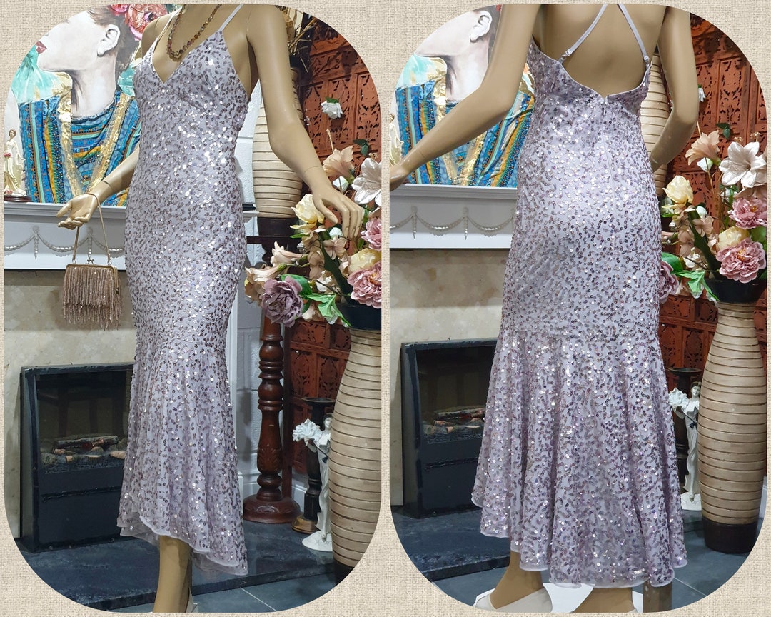 1930's Downton Abbey Formal Evening Dress, Sparkly Mermaid Evening Gown ...