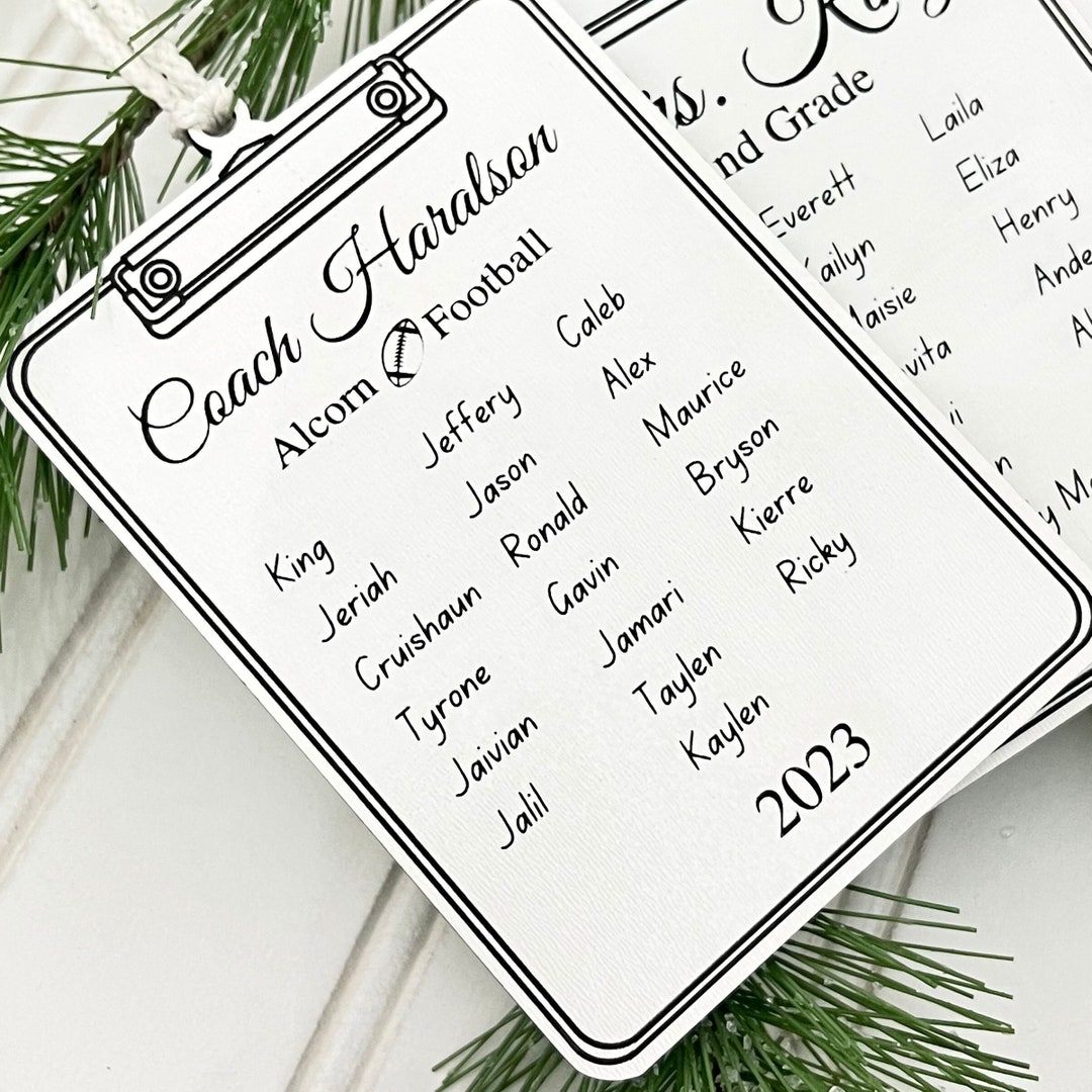 Coach Christmas Gift, Teacher Christmas Gift, Team Christmas Ornament ...