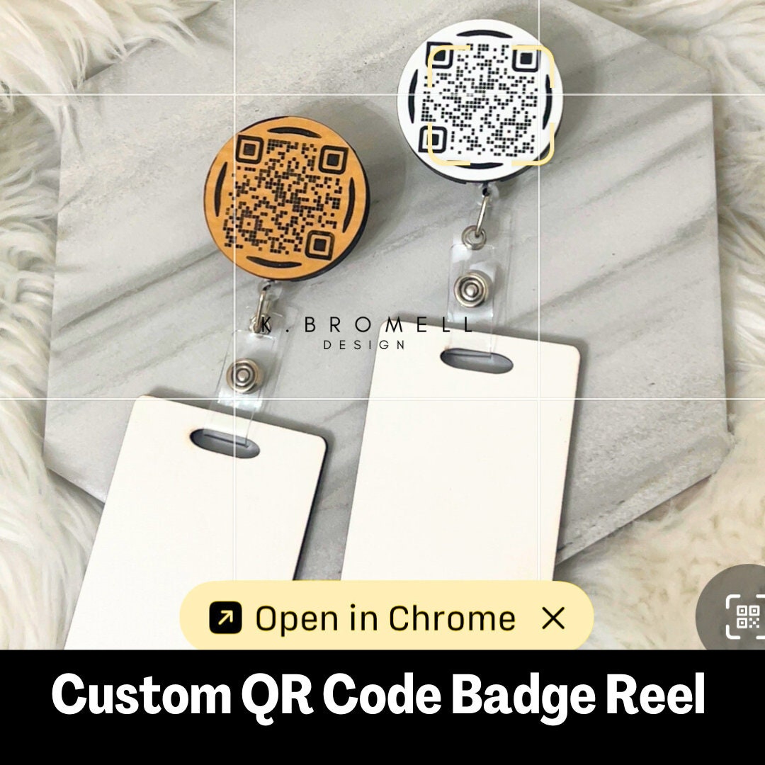 QR Code Accessories,custom QR Code Badge Reel, Small Business ...