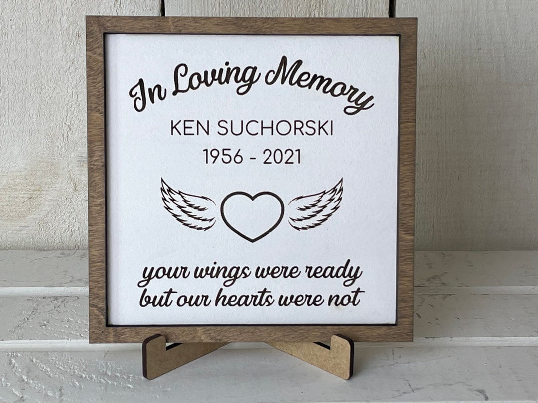 In Memory Laser Engraved Sign Framed Customized Memorial - Etsy