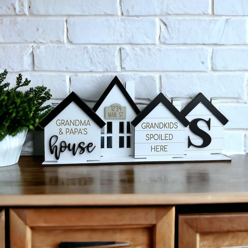 Rustic Mini Houses Mantle - Etsy