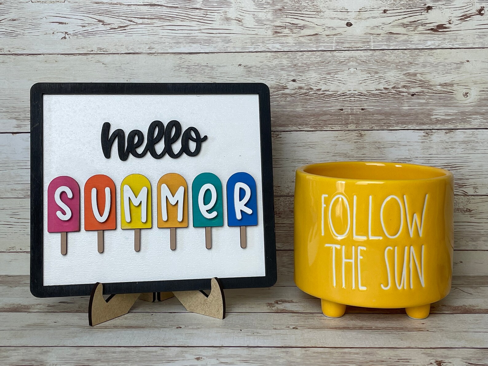 Hello Summer Wood Signs Popsicles Summer Sign Kitchen Decor - Etsy