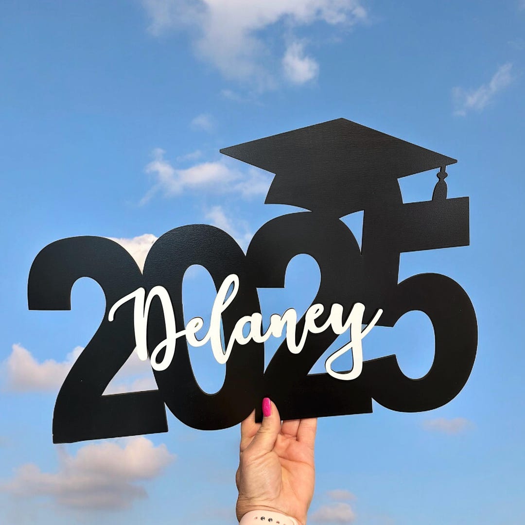 Class of 2025 Personalized Wood Sign, Senior Photo Prop, Grad Party ...