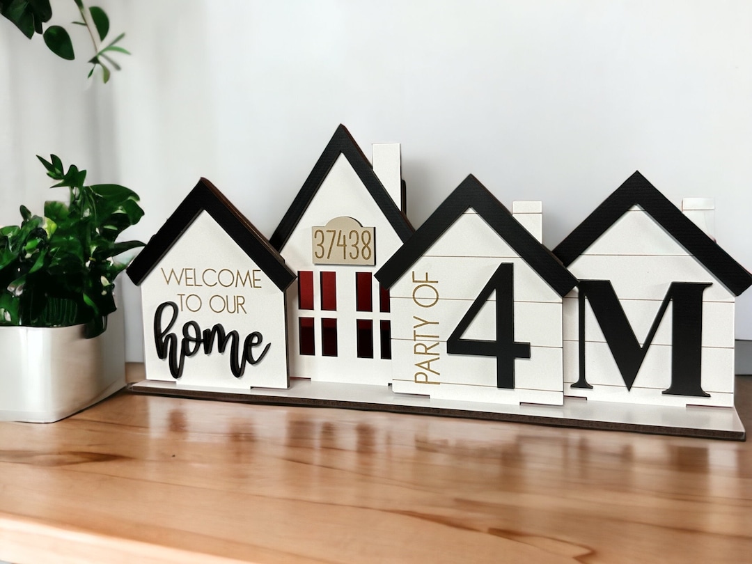 Standing House Personalized Decoration, Custom Home Decor, Small House ...
