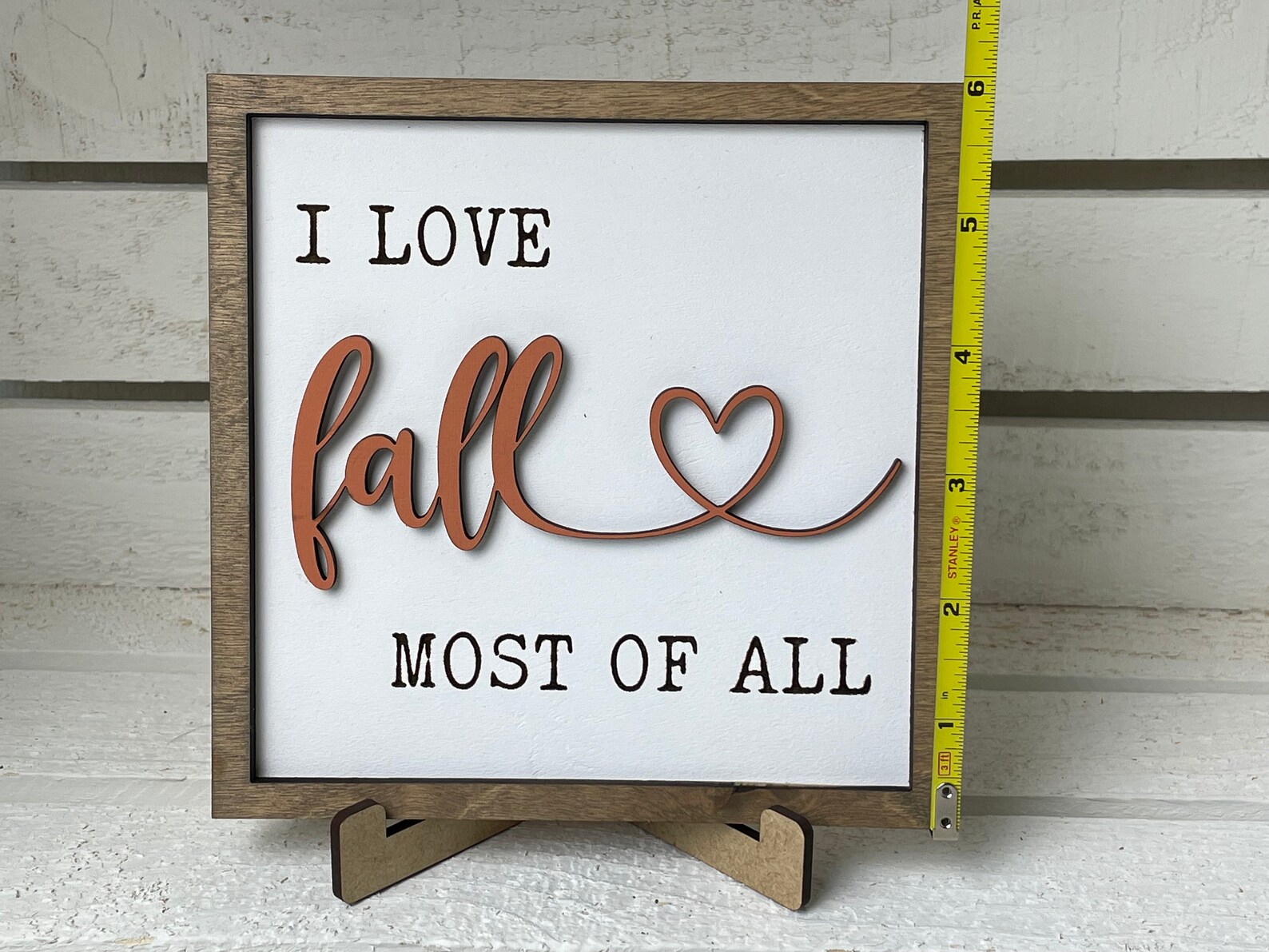 I Love Fall Sign Fall 3D Laser Cut Sign 3D Framed Sign 3D - Etsy